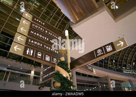 SINGAPORE - NOVEMBER 05, 2023: directional signs as seen inside the ...