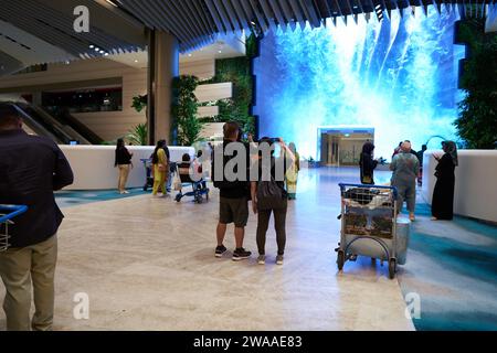 SINGAPORE - NOVEMBER 06, 2023: The Wonderfall in Singapore Changi ...