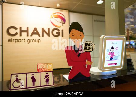 SINGAPORE - NOVEMBER 07, 2023: digital flight information display ...