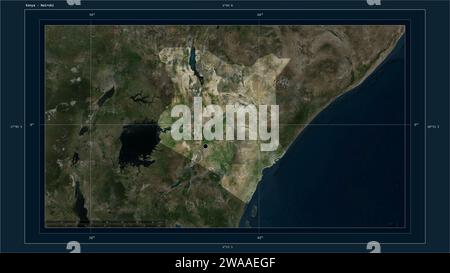 Kenya highlighted on a high resolution satellite map Stock Photo - Alamy