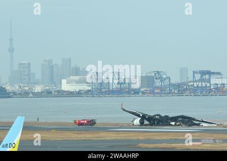 Tokyo. 3rd Jan, 2024. This photo taken on Jan. 3, 2024 shows the ...