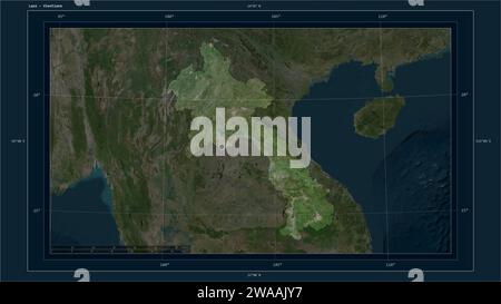 Laos highlighted on a high resolution satellite map Stock Photo - Alamy