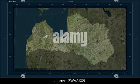 Latvia highlighted on a high resolution satellite map Stock Photo - Alamy