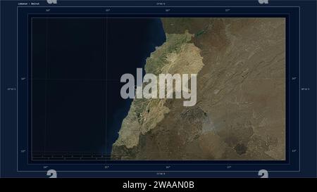 Lebanon highlighted on a low resolution satellite map Stock Photo - Alamy