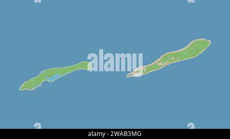 Little Cayman - Cayman Islands outlined on a topographic, OSM France style map Stock Photo - Alamy