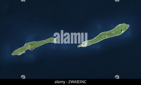 Little Cayman - Cayman Islands outlined on a high resolution satellite ...