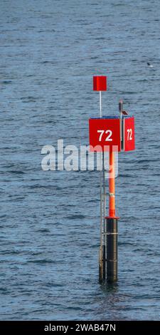 Navigation marker 6 in Melbourne Harbor Stock Photo - Alamy