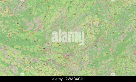 Luxembourg outlined on a topographic, OSM Humanitarian style map Stock Photo - Alamy