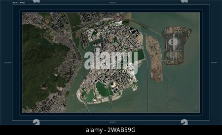 Macao outlined on a high resolution satellite map Stock Photo - Alamy