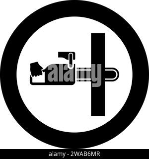 Chainsaw sawing board woodchopper concept lumberjack arborist cutting ...