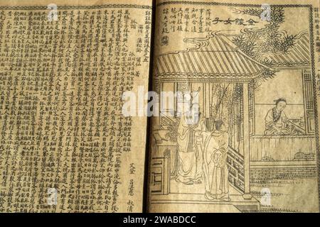 Two pages of Strange Tales from a Chinese Studio(Liaozhai Zhiyi) by Pu ...