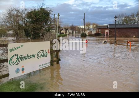 Offenham, Evesham, January 3rd 2024 - Offenham caravan park which is ...