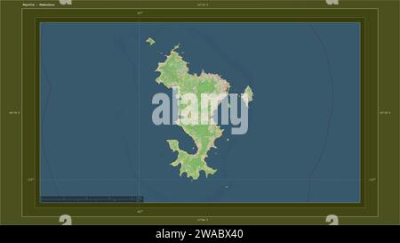 Mayotte highlighted on a topographic, OSM Humanitarian style map Stock ...