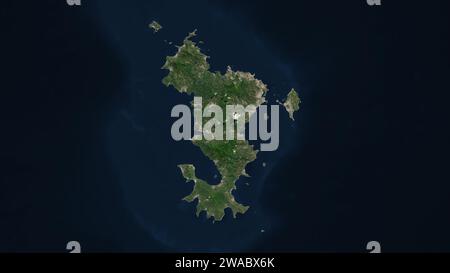 Mayotte highlighted on a low resolution satellite map map with the ...