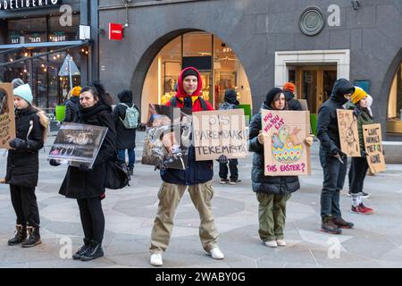 vegetarian protests in public space Stock Photo - Alamy