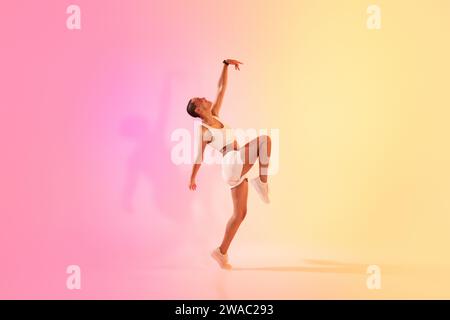 An exuberant young dancer in a dynamic pose captures the essence of ...