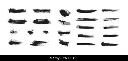 Black dried paint splattered in dirty style Stock Vector Image & Art ...