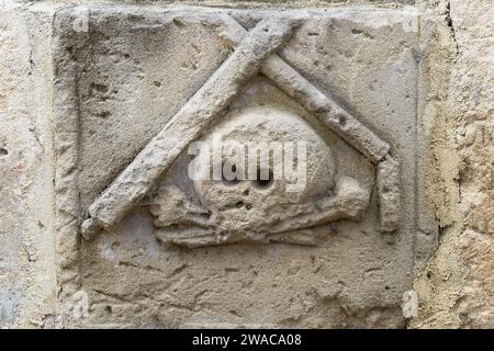 Ancient Christian symbols covering old stone tombs Stock Photo - Alamy