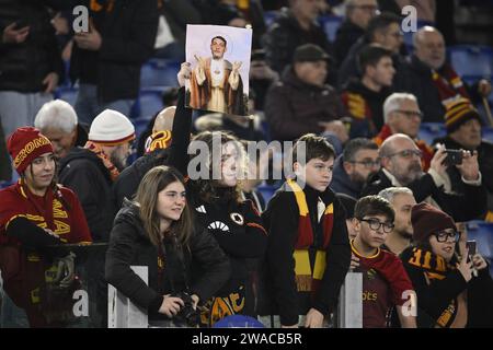 Supporters of A.S. Roma the round of 16 of the Coppa Italia ...