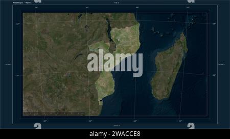 Mozambique highlighted on a high resolution satellite map Stock Photo ...