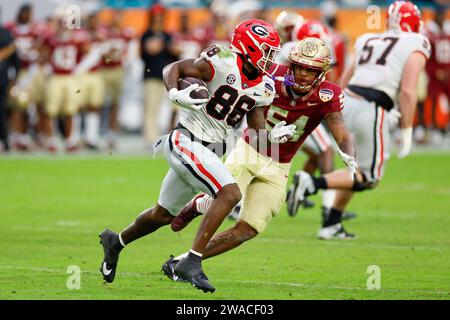 Georgia wide receiver Dillon Bell (86) celebrates a touchdown during ...