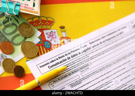 Modelo 145 spanish tax form dedicated to personal income tax IRPF for ...