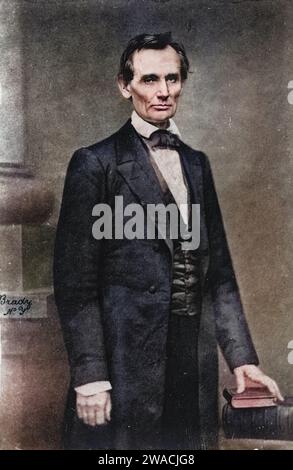 Abraham Lincoln restored and colorized Stock Photo - Alamy