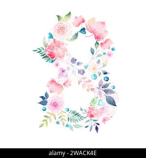 Colorful watercolor flowers greeting card vector. Bouquet Stock Vector ...