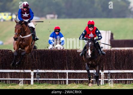 Grace A Vous Enki and jockey James King win at Larkhill Racecourse ...