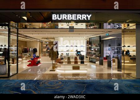SINGAPORE - NOVEMBER 07, 2023: Burberry storefront inside Singapore ...