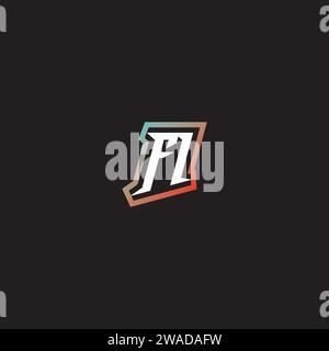 FI letter combination cool logo esport initial and cool color ...