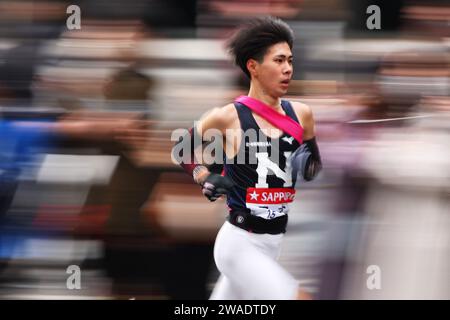 Kanagawa, Japan. 10th Jan, 2024. (L to R) Ryusei Shinoyama, Yuma Fujii ...