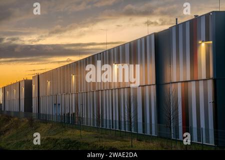 Closed Loading Door at New Black Warehouse Building Stock Photo - Alamy