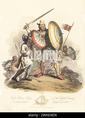 Anglo Saxon King and armour bearer Stock Photo - Alamy