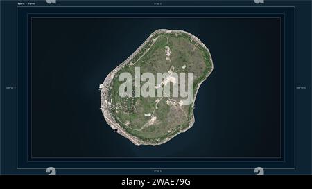 Nauru highlighted on a high resolution satellite map Stock Photo - Alamy