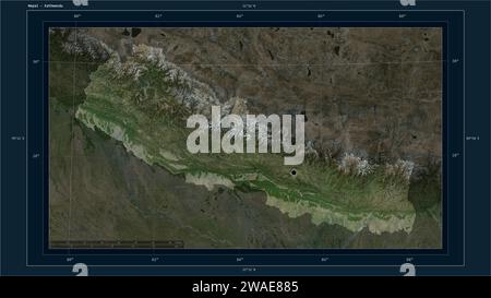 Nepal highlighted on a high resolution satellite map Stock Photo - Alamy
