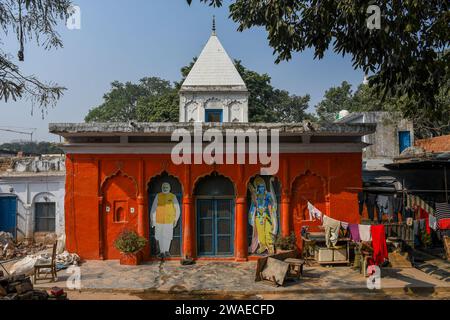 A view of the city in Ayodhya. Ayodhya is an ancient city in northern ...