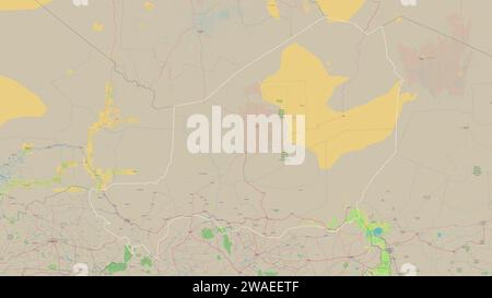 Niger outlined on a topographic, OSM Humanitarian style map Stock Photo ...
