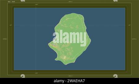 Niue highlighted on a topographic, OSM standard style map Stock Photo ...