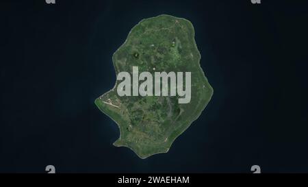 Niue highlighted on a high resolution satellite map map with the ...