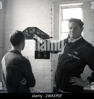 1962, historical, Instructor with pupil at Geoff Clarke’s Motor Racing ...