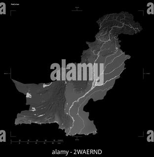 Islamabad Capital Territory, capital territory of Pakistan. Grayscale ...