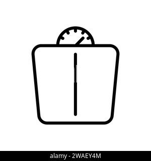 Weighing Scale Lineal Icon Symbol Vector. Black Outline Weighing Scale ...