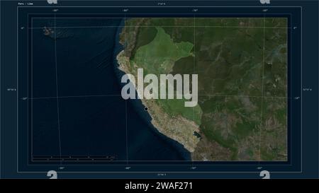 Peru outlined on a high resolution satellite map Stock Photo - Alamy