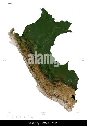 Shape of Lima, region of Peru, and its capital. Distance scale ...