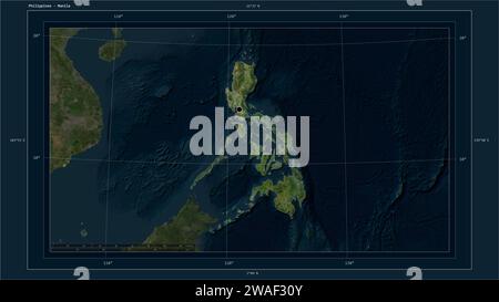 Philippines highlighted on a high resolution satellite map Stock Photo ...