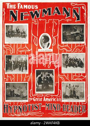 Magic poster - The Famous Newmann the Great American Hypnotist and Mind ...