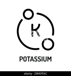 Potassium line black icon. Nutrition facts Stock Vector Image & Art - Alamy