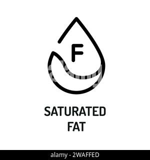 Saturated fat line black icon. Nutrition facts Stock Vector Image & Art ...