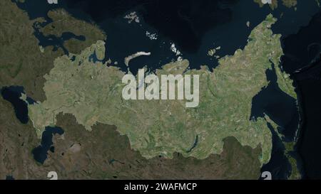Russia highlighted on a high resolution satellite map map with the ...